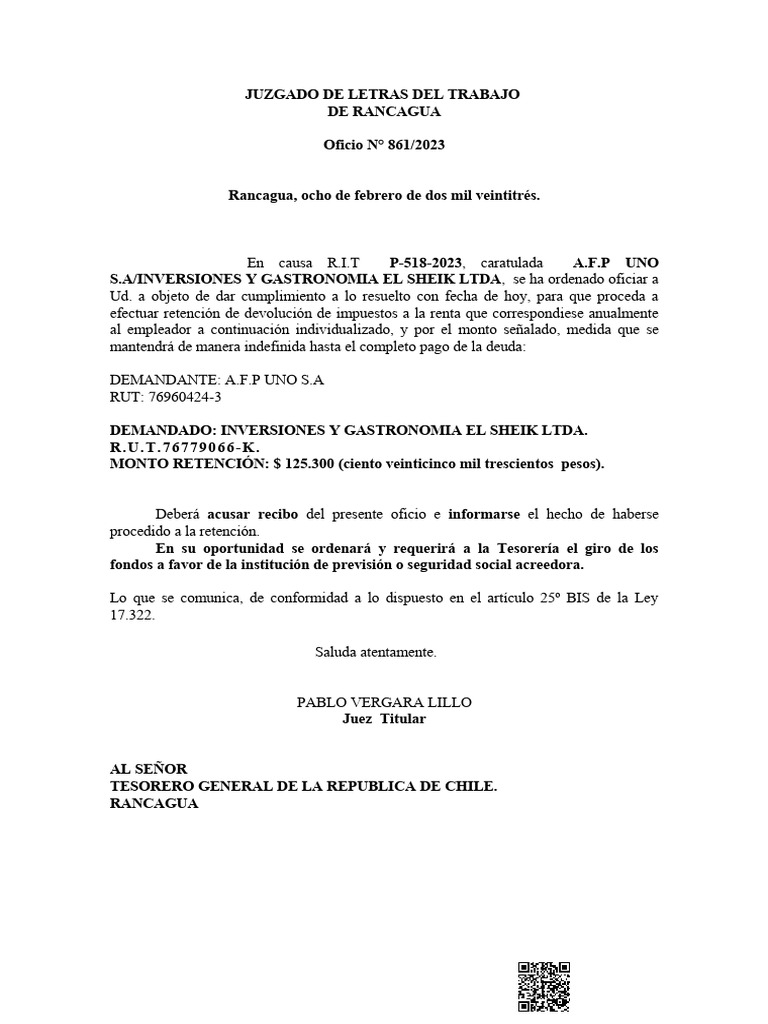 Este Documento Tiene Firma Electrónica y Su Original Puede Ser Validado ...