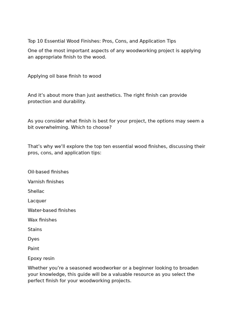 Essential Wood Finishes | PDF