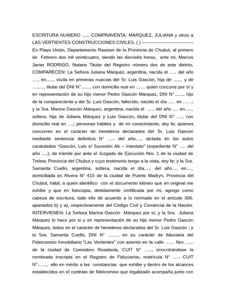 modelo escritura | PDF