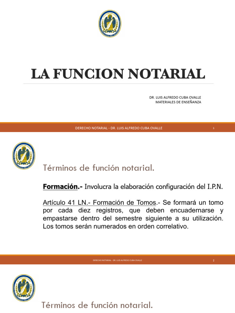 Unidad Iii - La Funcion Notarial | PDF