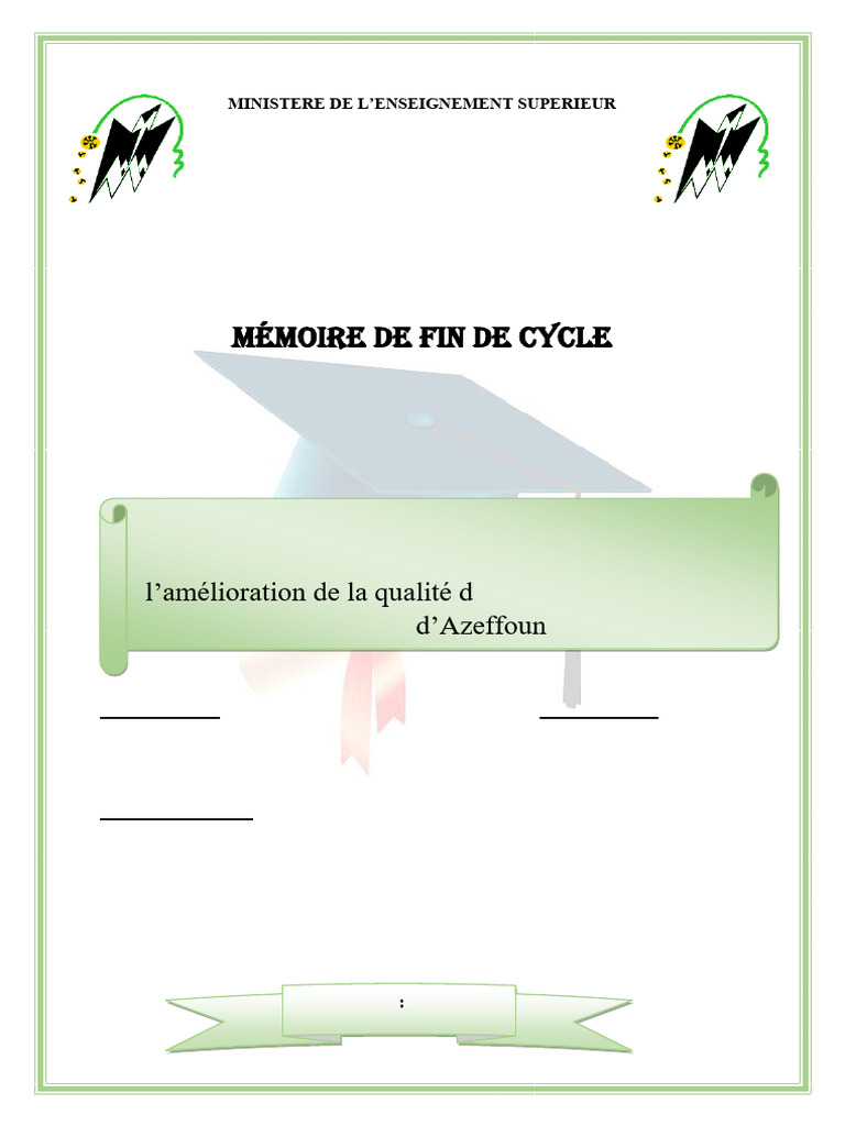Mémoire Fin de Cycle | PDF