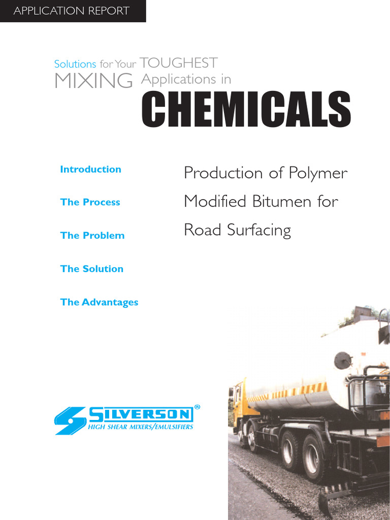 C Bitumen - Datasheet - Silverson Mixer Machine | PDF