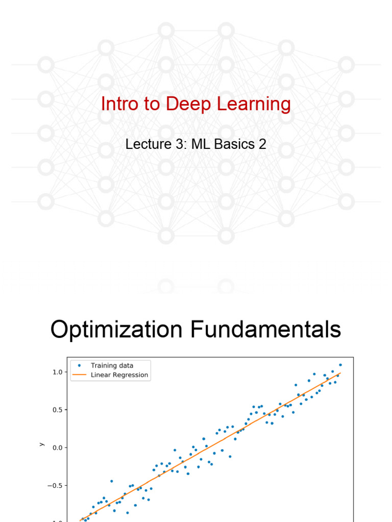 Lecture 03 - ML - Basics2 | PDF