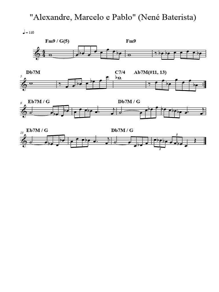 "Alexandre, Marcelo e Pablo" (Nené Baterista) | PDF