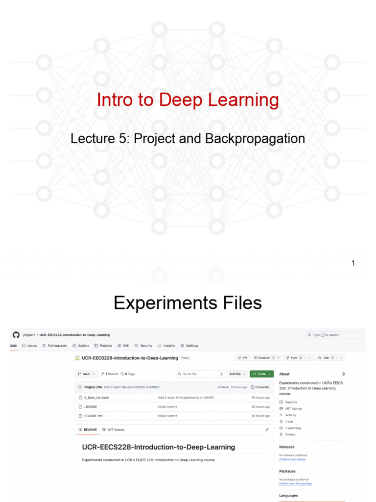 Lecture 05 - Project_and_Backprop | PDF