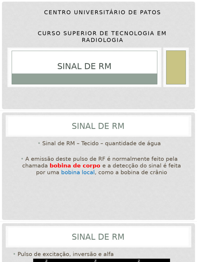 Sinal de rm - aula 1 | PDF