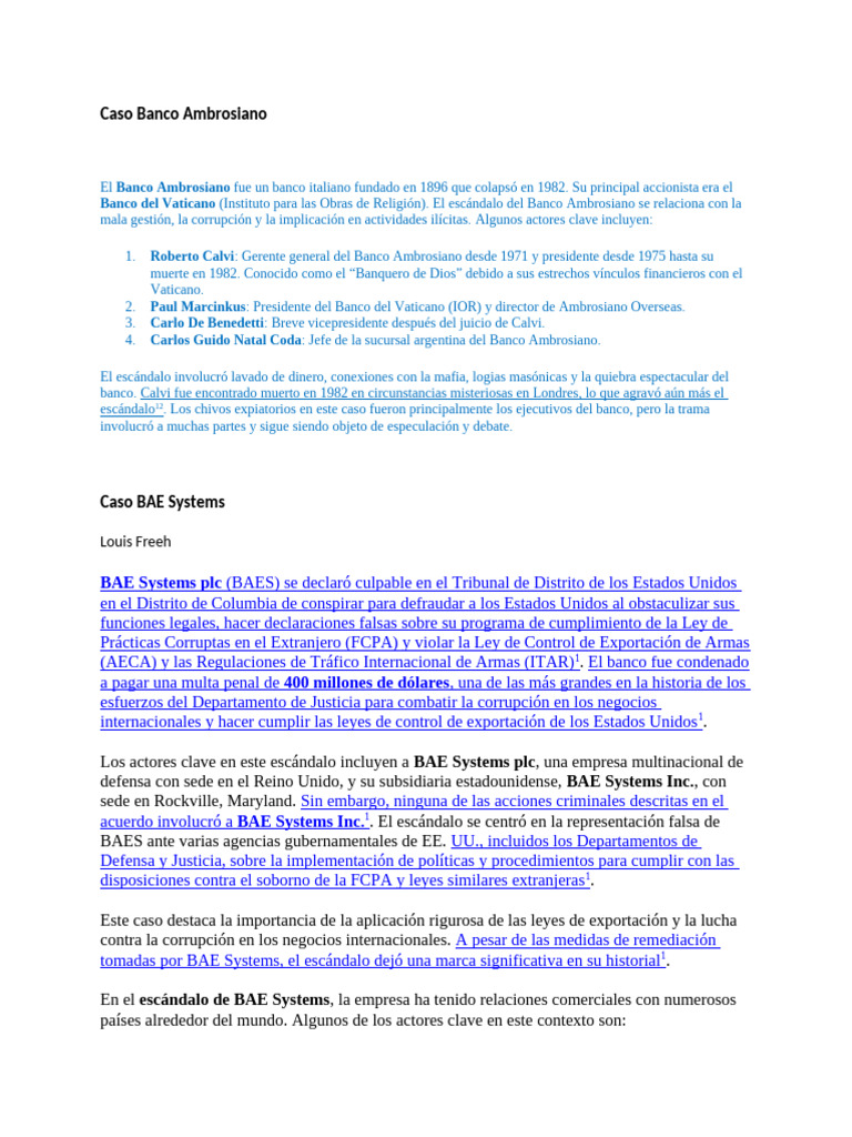 Caso Banco Ambrosiano | PDF