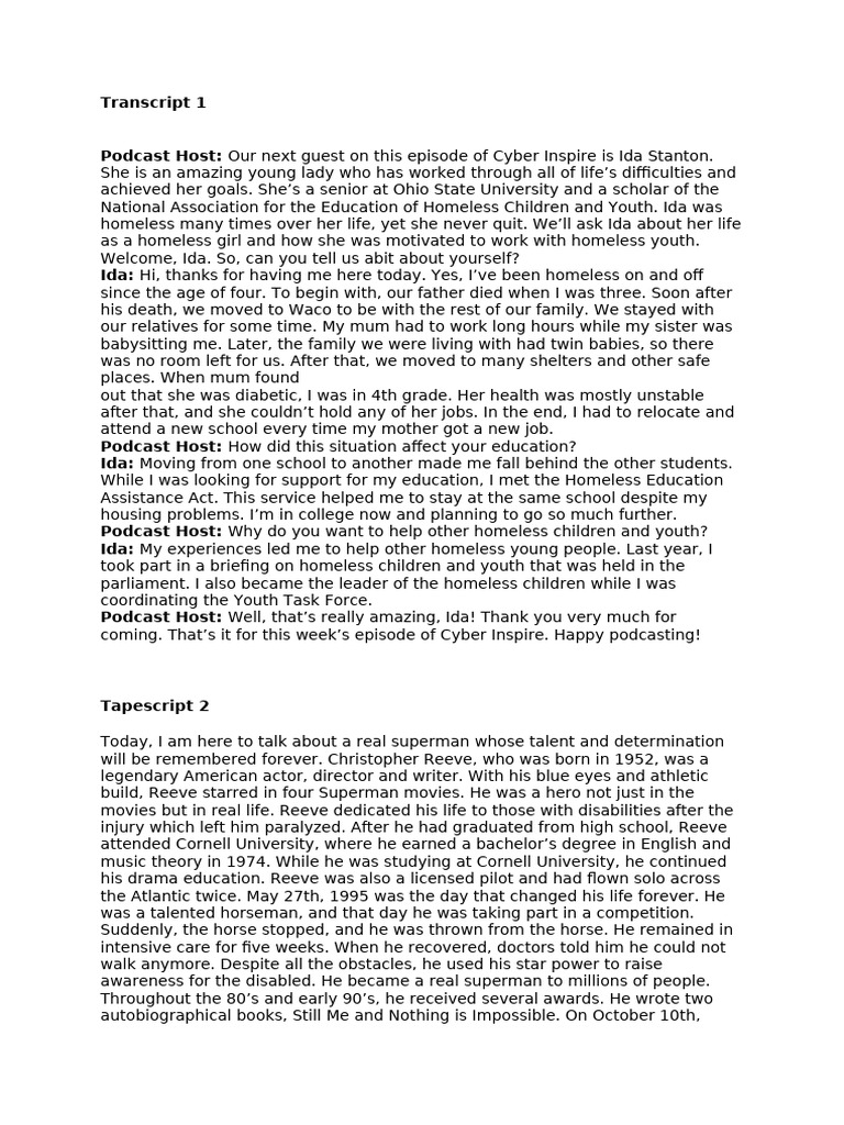 11 1D 1 Li̇stn Transkr | PDF | Wellness | General Fiction