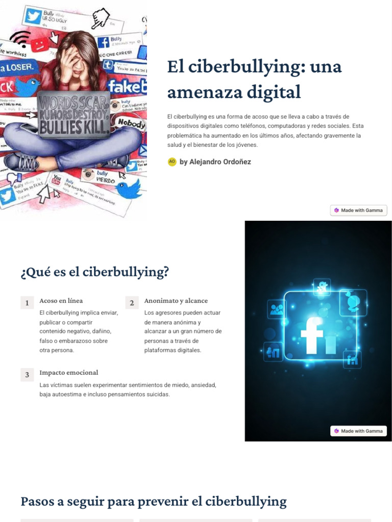 El Ciberbullying Una Amenaza Digital | PDF