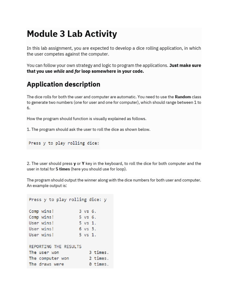 m3 Lab | PDF