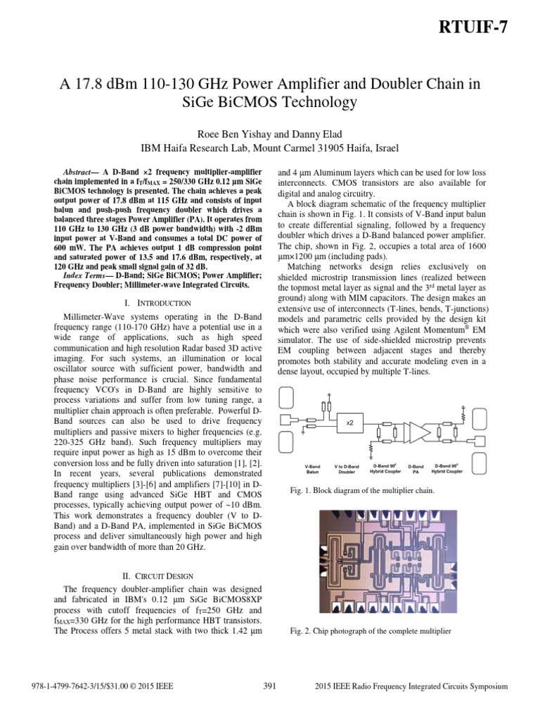 Power Amplifier and Doubler Chain | PDF