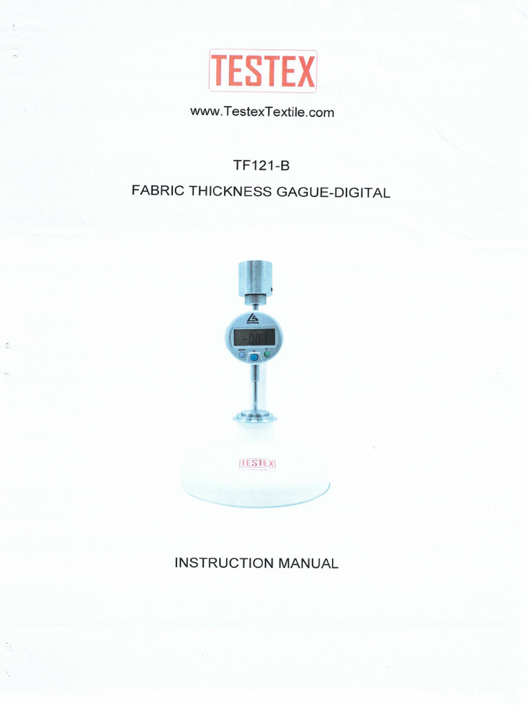 TF121 B Fabric Thickness Gague-Digital | PDF