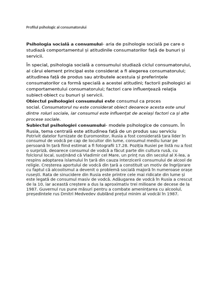 Profil Psihologic | PDF