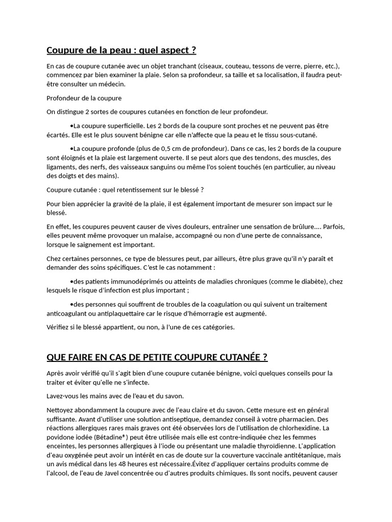 Coupure | PDF