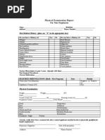 Medical Check Up Form | PDF | Physical Examination | Health Sciences