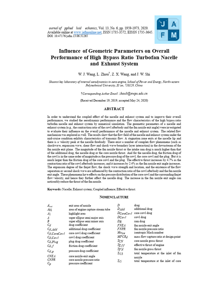 Influence of Geometric Parameters On Overall | PDF