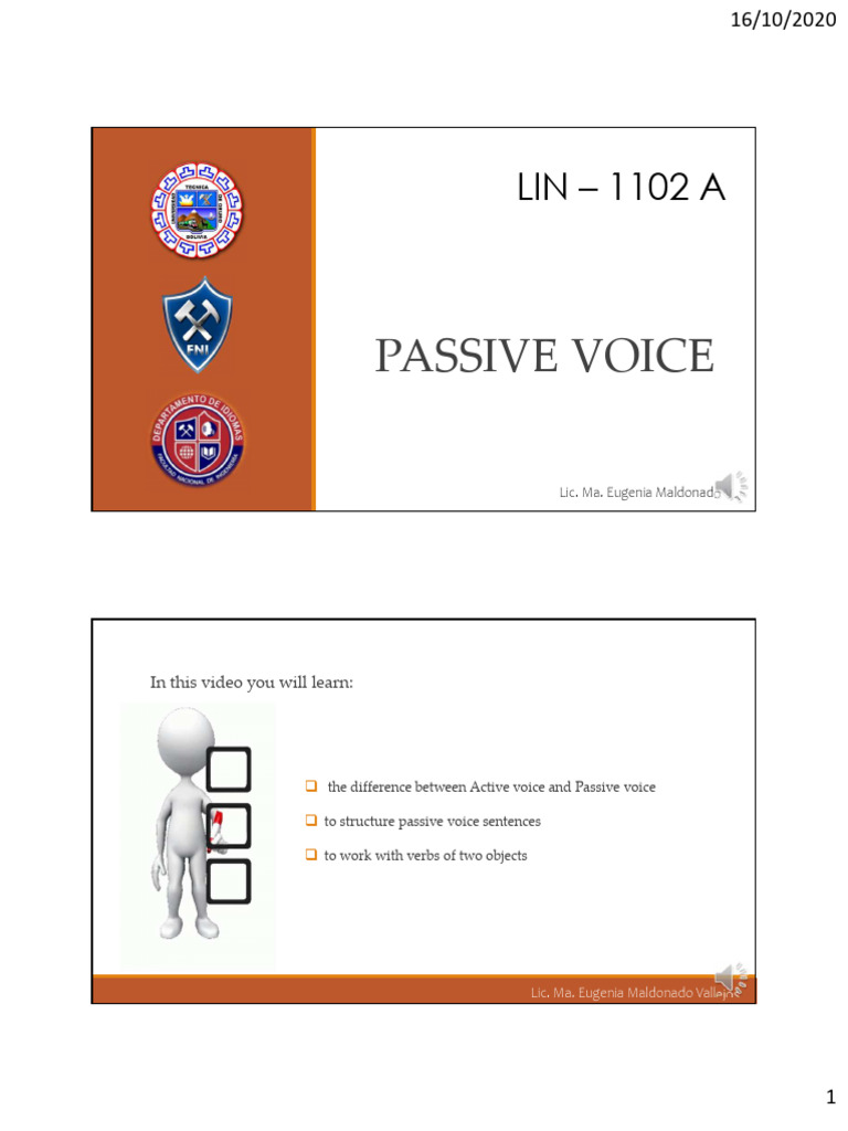 LIN 2 - Passive Voice | PDF | Verb | Grammatical Tense