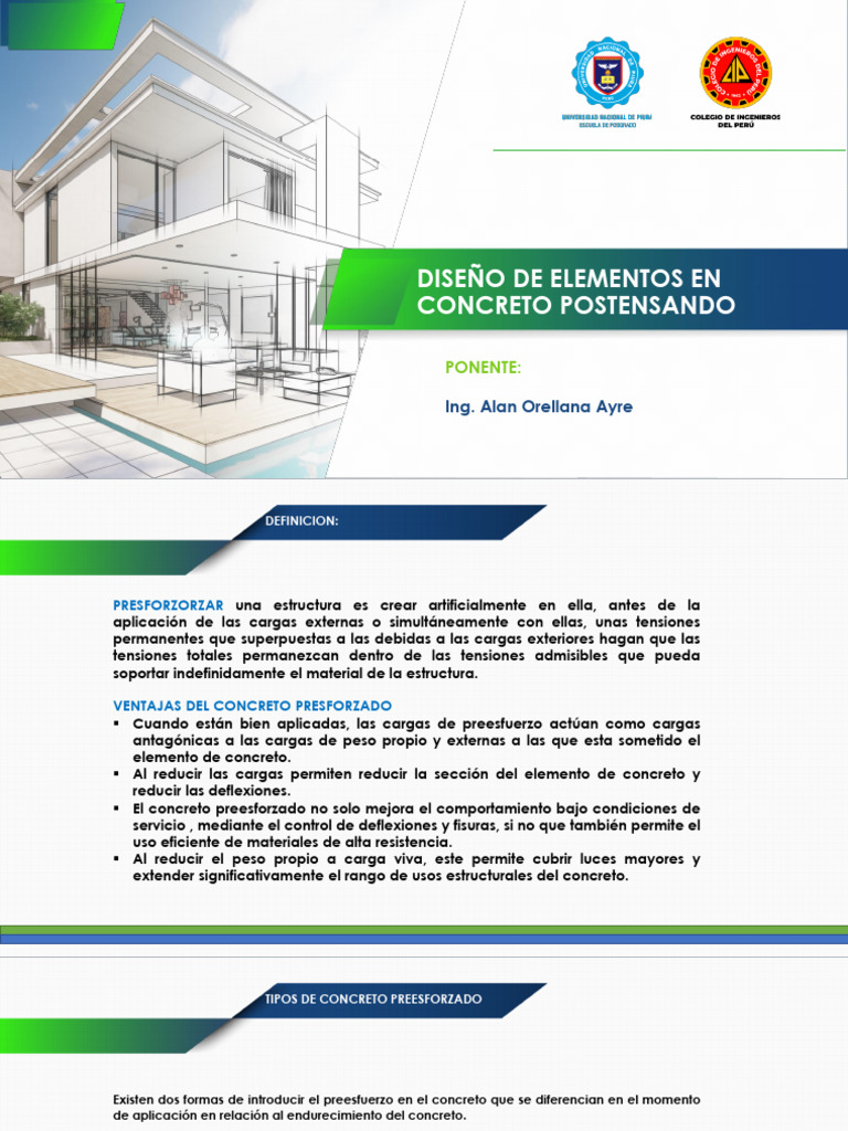 Diseño de Elementos en Concreto Postensado | PDF | Hormigón | Hormigón ...