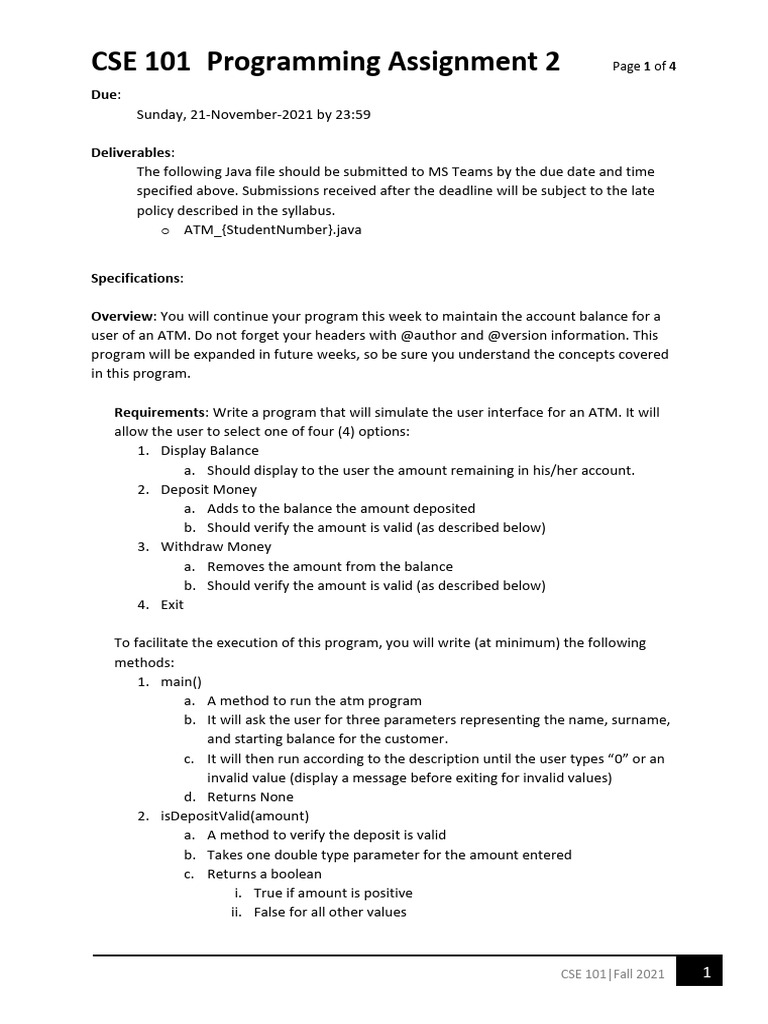CSE101 Assignment 02 | PDF