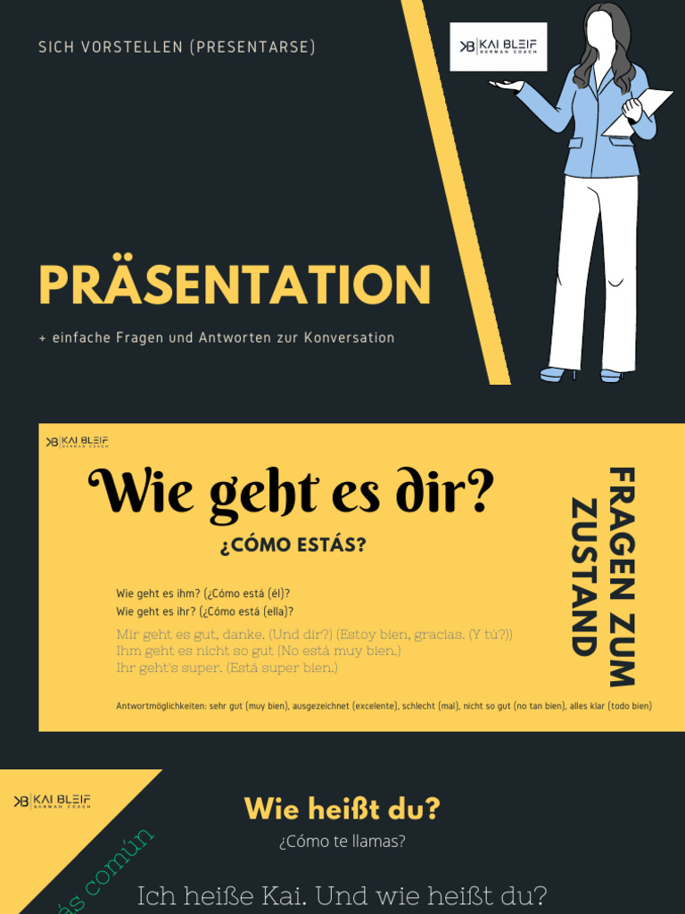 Sich Vorstellen Presentarse Zwwzyj | PDF