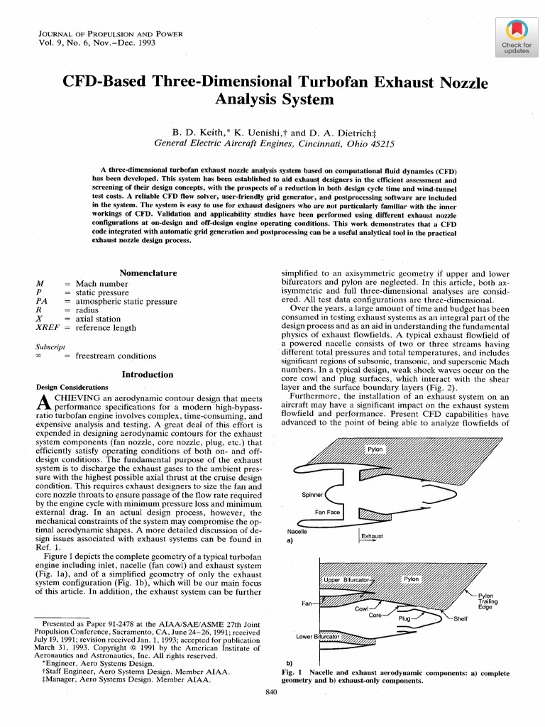 CFD-Based Three-Dimensional Turbofan Exhaust Nozzle | PDF