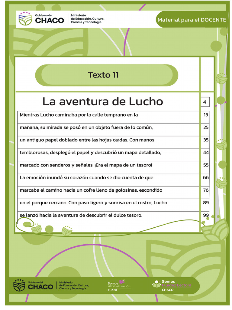 11 La Aventura de Lucho Texto 11 | PDF
