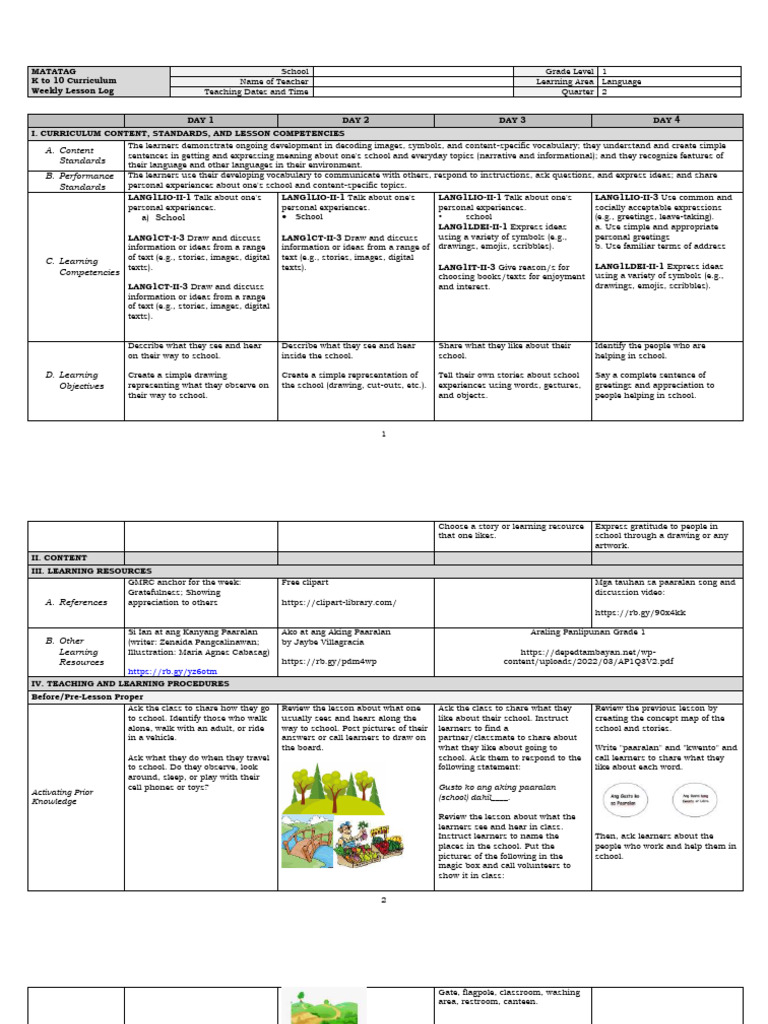 LES Language1 Q2 Week1 v2 | PDF