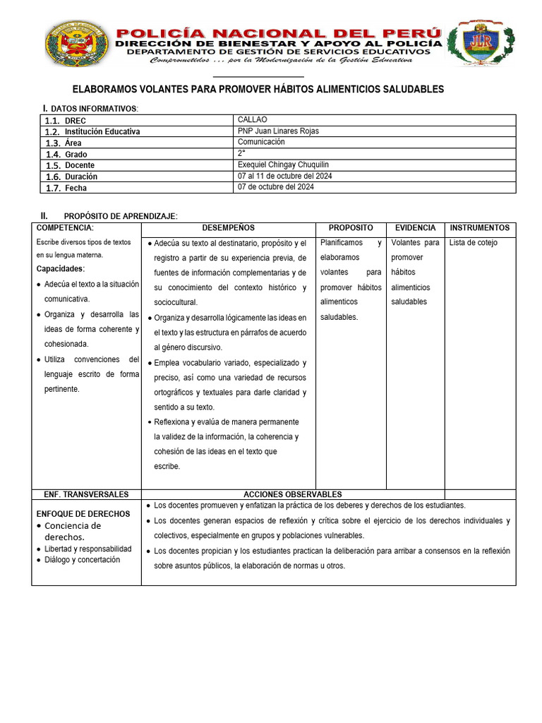 Sesión 4-U6-2°-Comunicación - 2024 | PDF