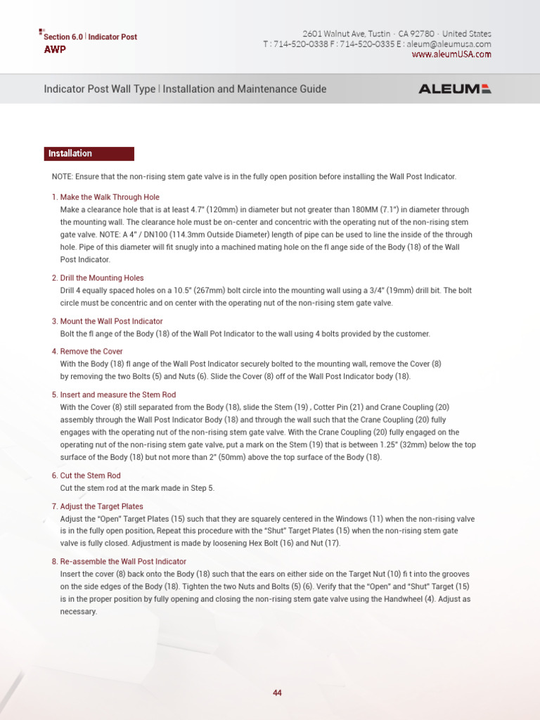 AWP Installation and Maintenance Guide 2 | PDF