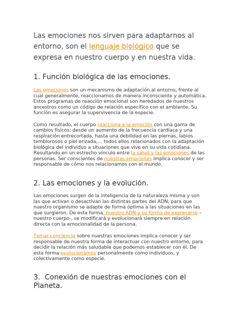 Funciones de Las Emociones | PDF