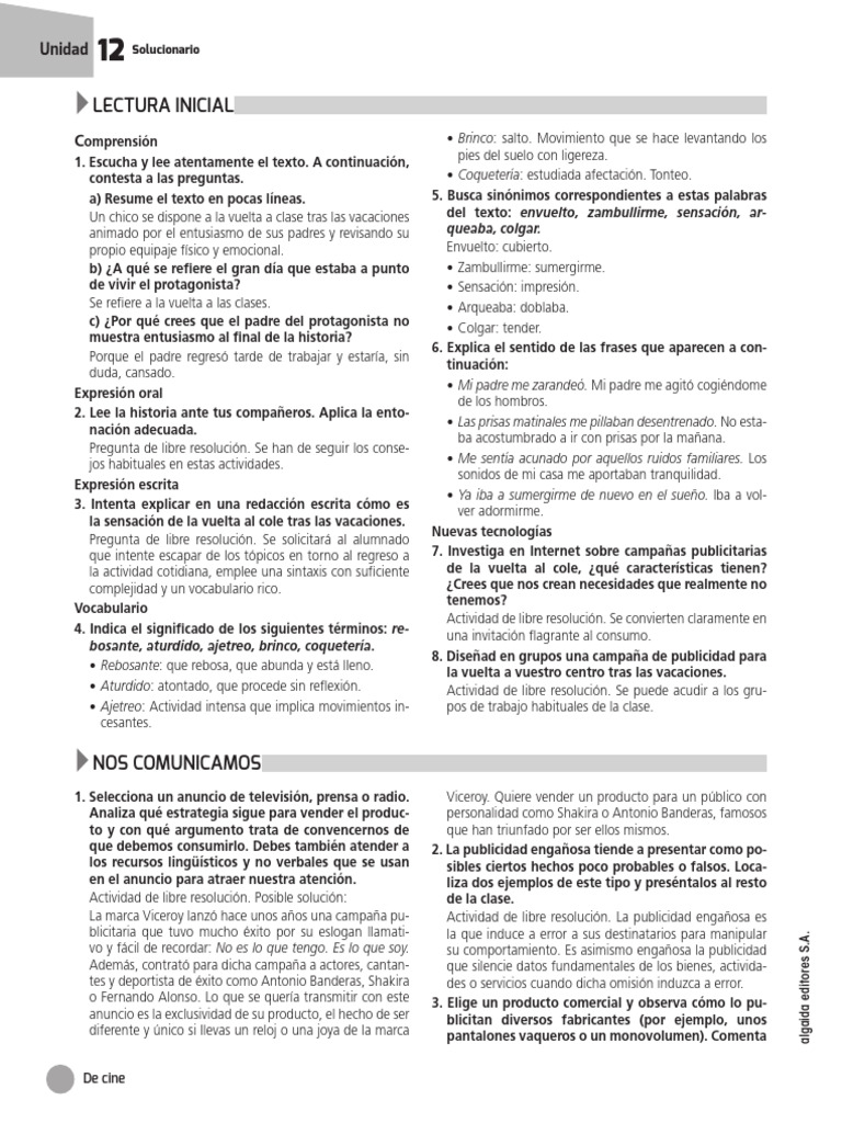 Unid 12 Soluc 2eso | PDF
