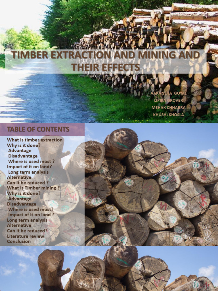 TIMBER EXTRACTION AND MINING AND THEIR EFFECTS PDF | PDF