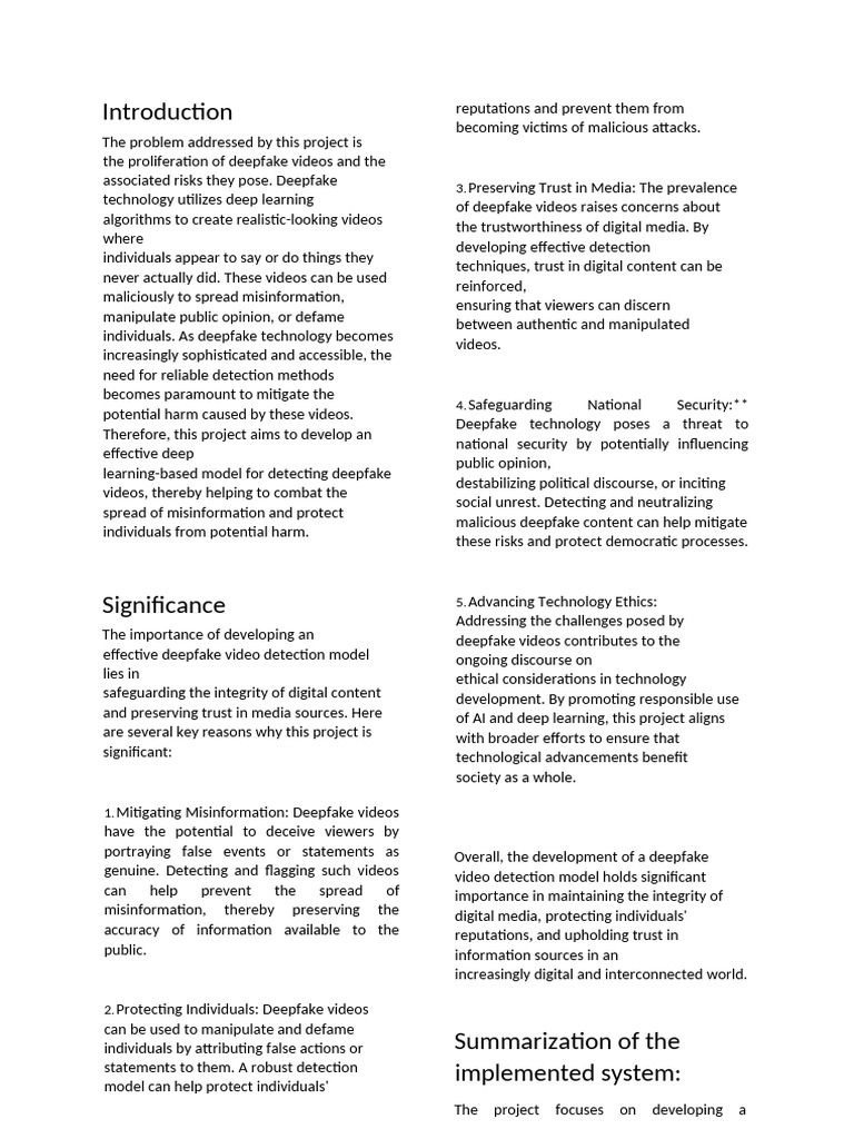 A14 - Deepfake Detection Implementation | PDF | Artificial Neural Network | Applied Mathematics
