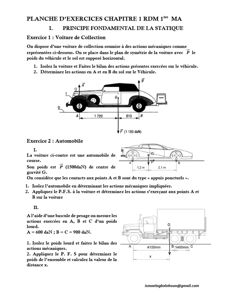 Planche TD RDM 1ère MA | PDF