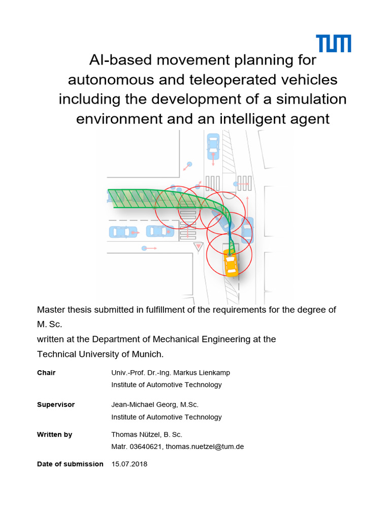 AI-based Movement Planning For Autonomous and Teleoperated Vehicles ...