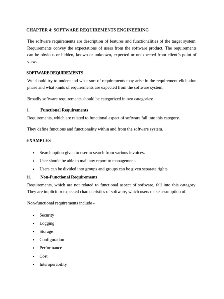 CHAPTER 4-Software Requirements Engineering | PDF CHAPTER 4-Software Requirements Engineering | PDF