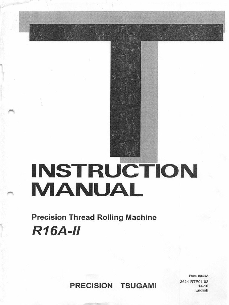 R16a-Ii Thread Rolling Machine | PDF