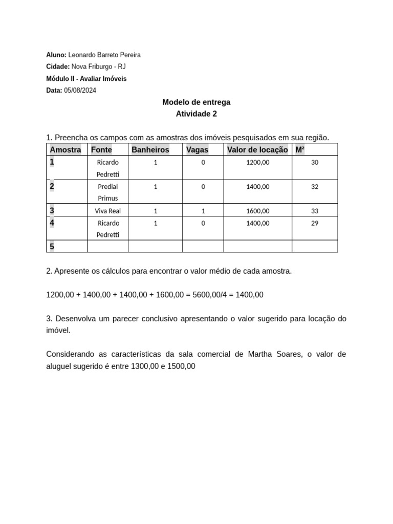Modelo Atividade2 | PDF