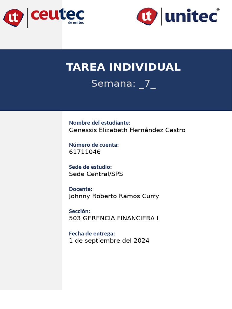 S7 - Tarea Individual | PDF