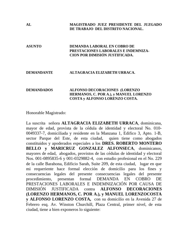 Demanda Laboral (Dimision) | PDF