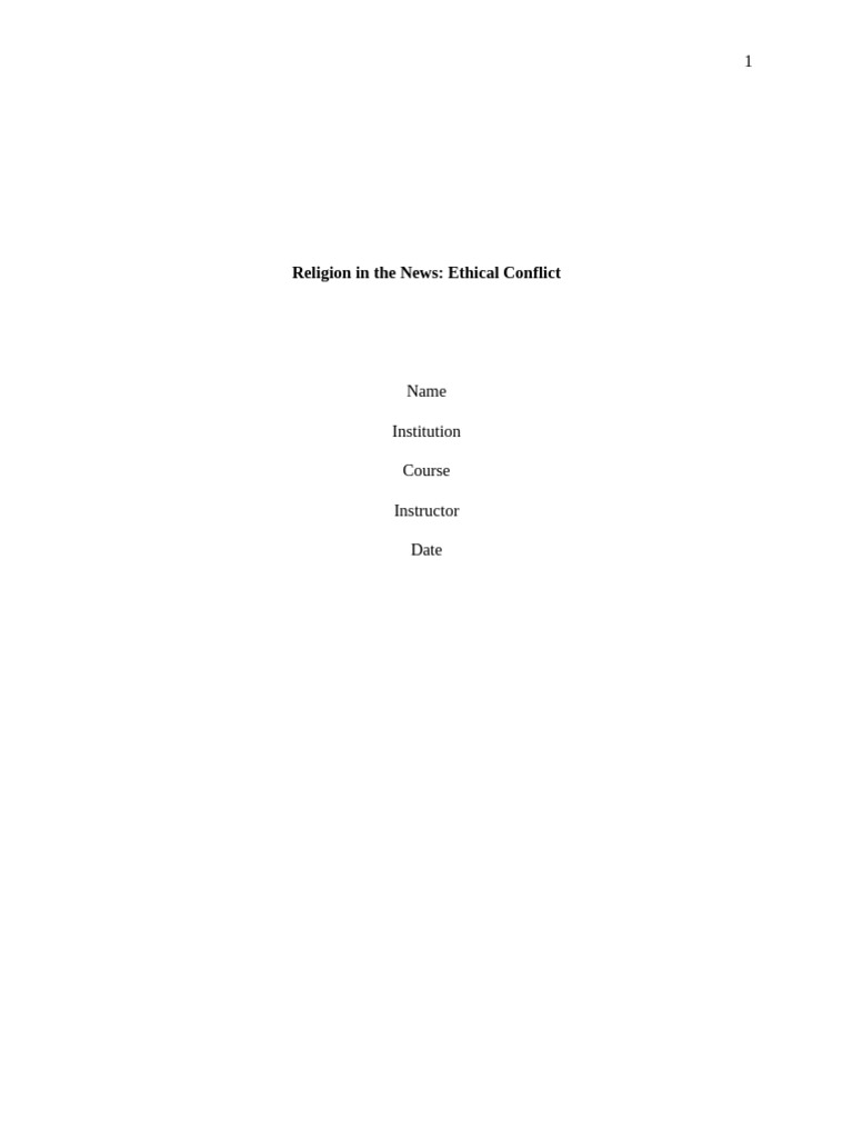 Religion in The News | PDF