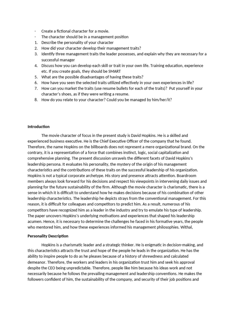 Fictional Movie Character | PDF