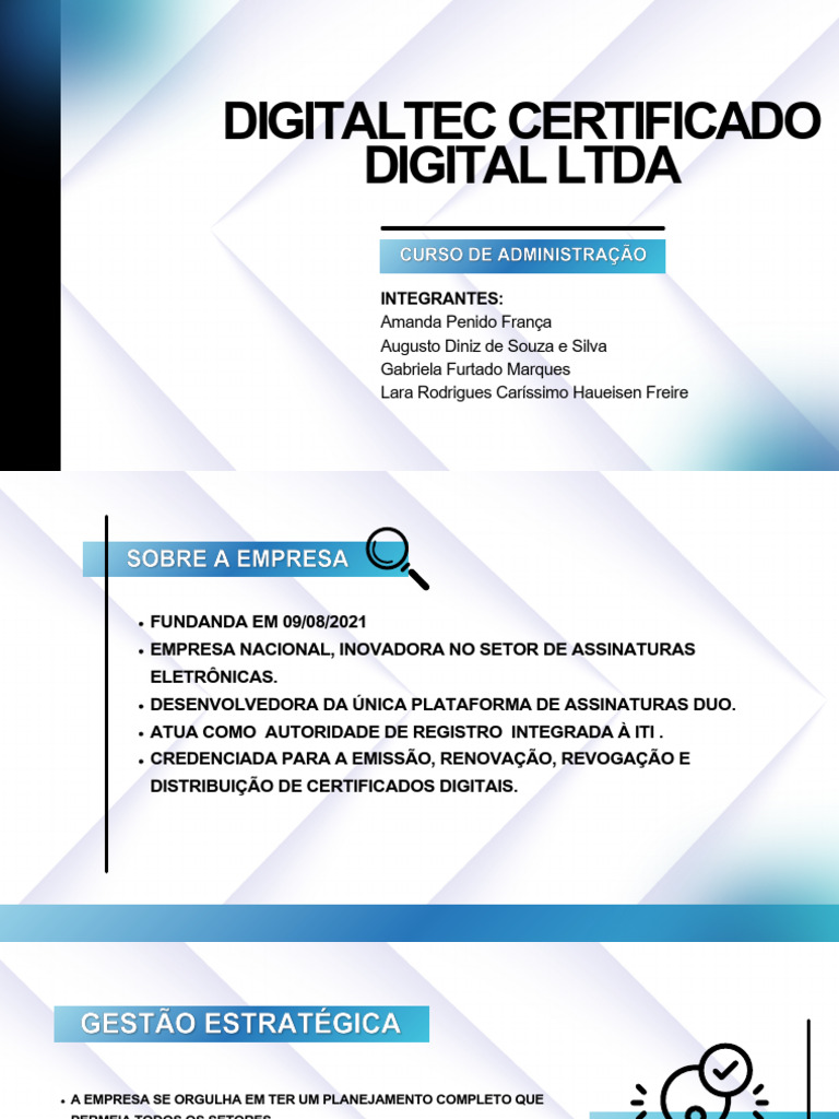 Diagnóstico DigitalTec Certificado Digital | PDF
