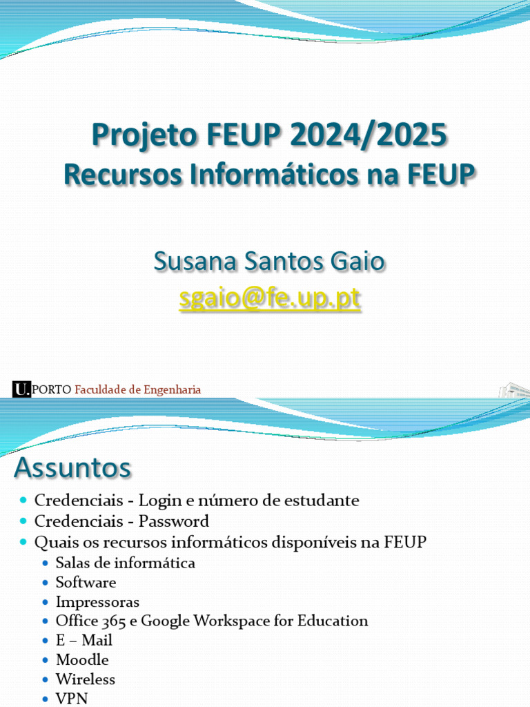 Projecto FEUP 2024 - Recursos Informáticos | PDF