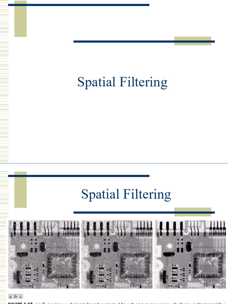 Lecture 9 - Spatial Filtering | PDF
