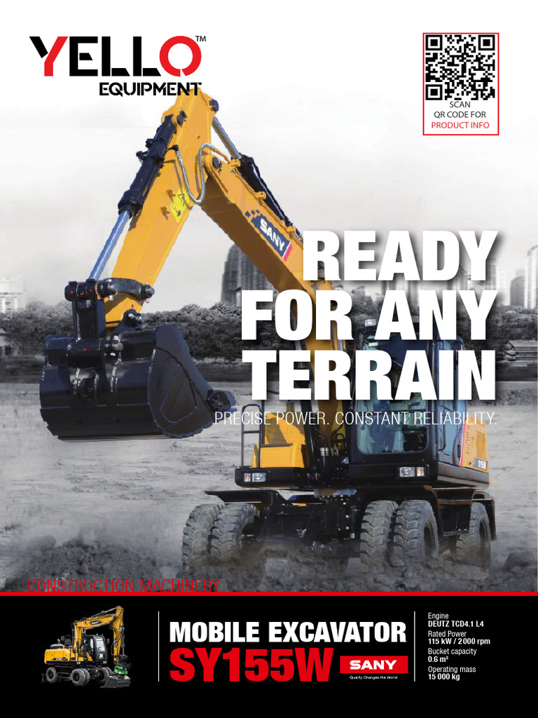 SANY SY155W Mobile Excavator Overview | PDF | Vehicles