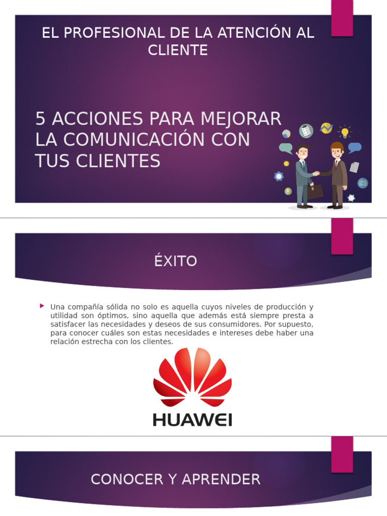 5 Acciones Para Mejorar La Comunicacion Con El Cliente | PDF