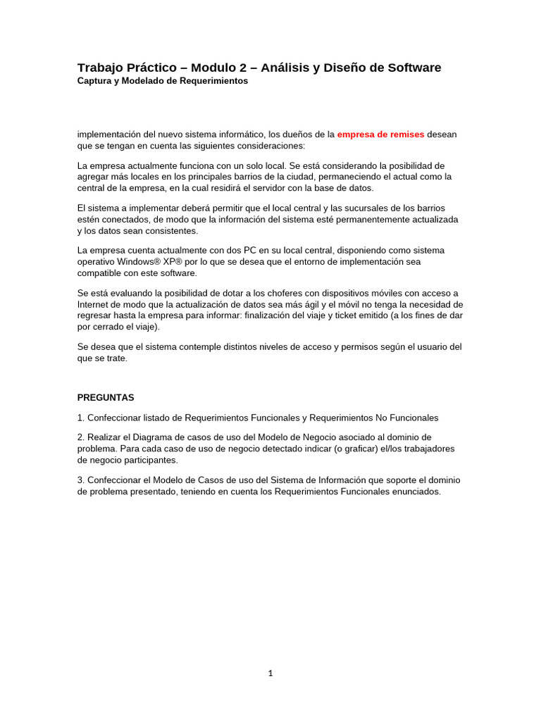 TP-Modulo 2-Analisis y Diseño de Software | PDF | Caso de uso | Software