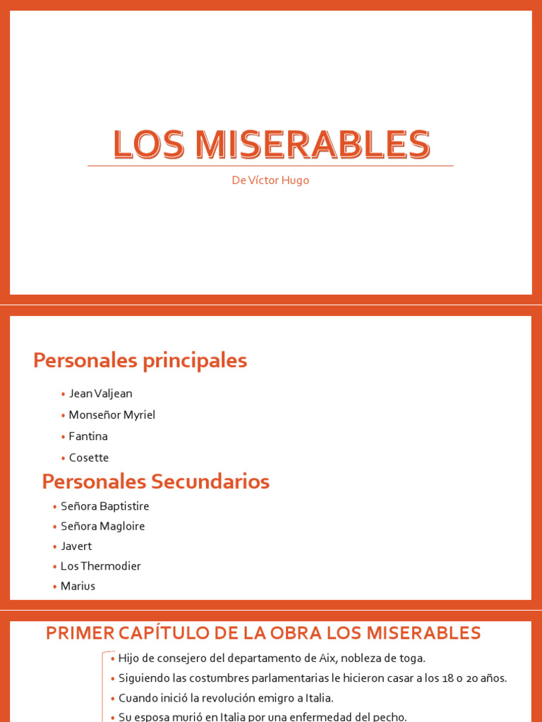 Métodos - Los Miserables | PDF