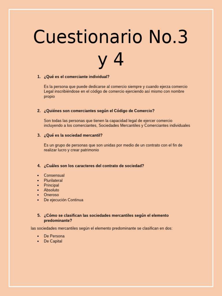 Cuestionario No.3 Y 4 | PDF